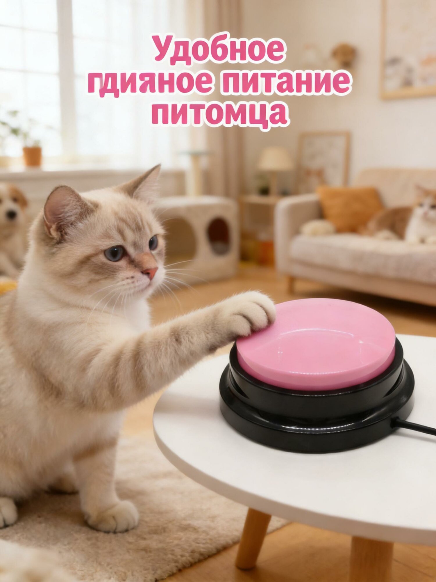Кнопки для общения с питомцем, записываемые звуковые кнопки для собак и кошек, игрушка для тренировки питомца
