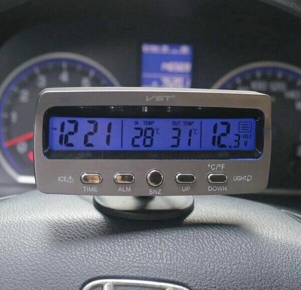 Автомобильные часы-термометр VST-7045V