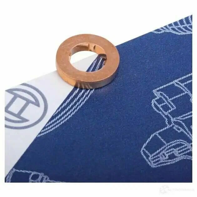 BOSCH Кольцо уплотнительное топливной форсунки медное VW AUDI SEAT SKODA арт. F00VC17505