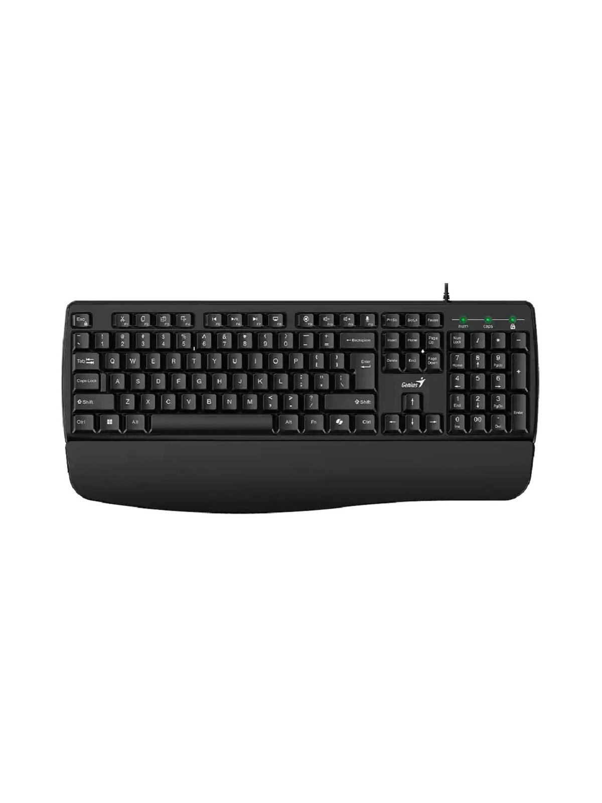 Клавиатура проводная Genius KB-123 black (USB/кабель 1.5м) (31300021402)