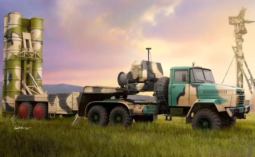 Hobbyboss 85511 1/35 Российский КрАЗ-260Б буксирует ракету-носитель 5П85ТЭ С300ПМУ