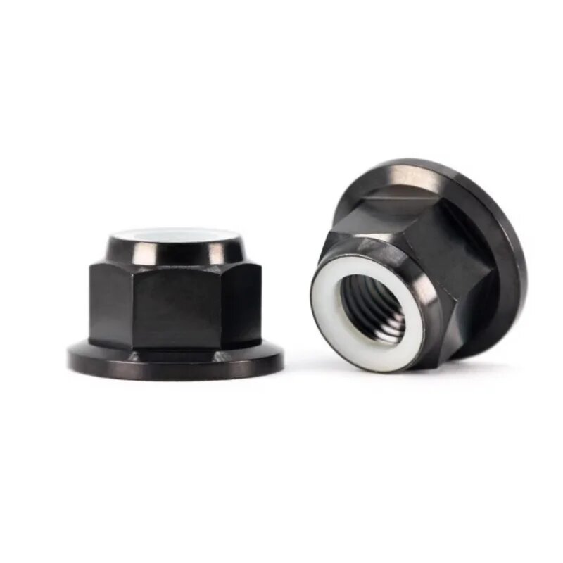 Самоблокирующиеся гайки из титанового сплава M5 M6 M8 M10 M12 M8x1.25mm, Black
