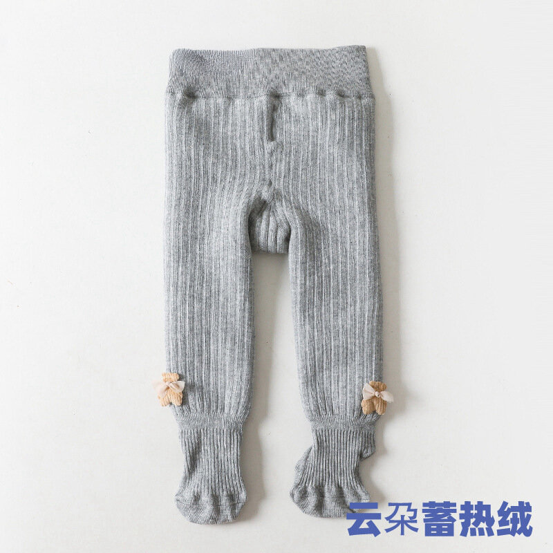 Детские колготки для осени и зимы, с флисовой подкладкой и утепленные, однотонные, для мальчиков и девочек, цельные флисовые теплые леггинсы для верхней одежды.