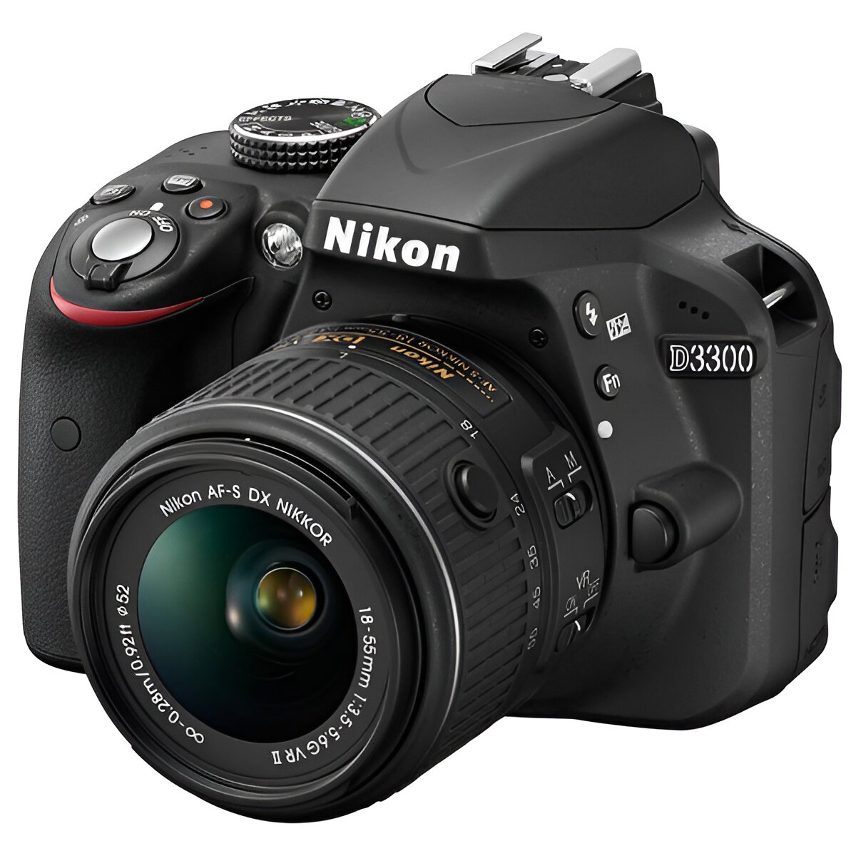 Зеркальный фотоаппарат Nikon D3300 Kit AF-S 18-55mm VR, черный