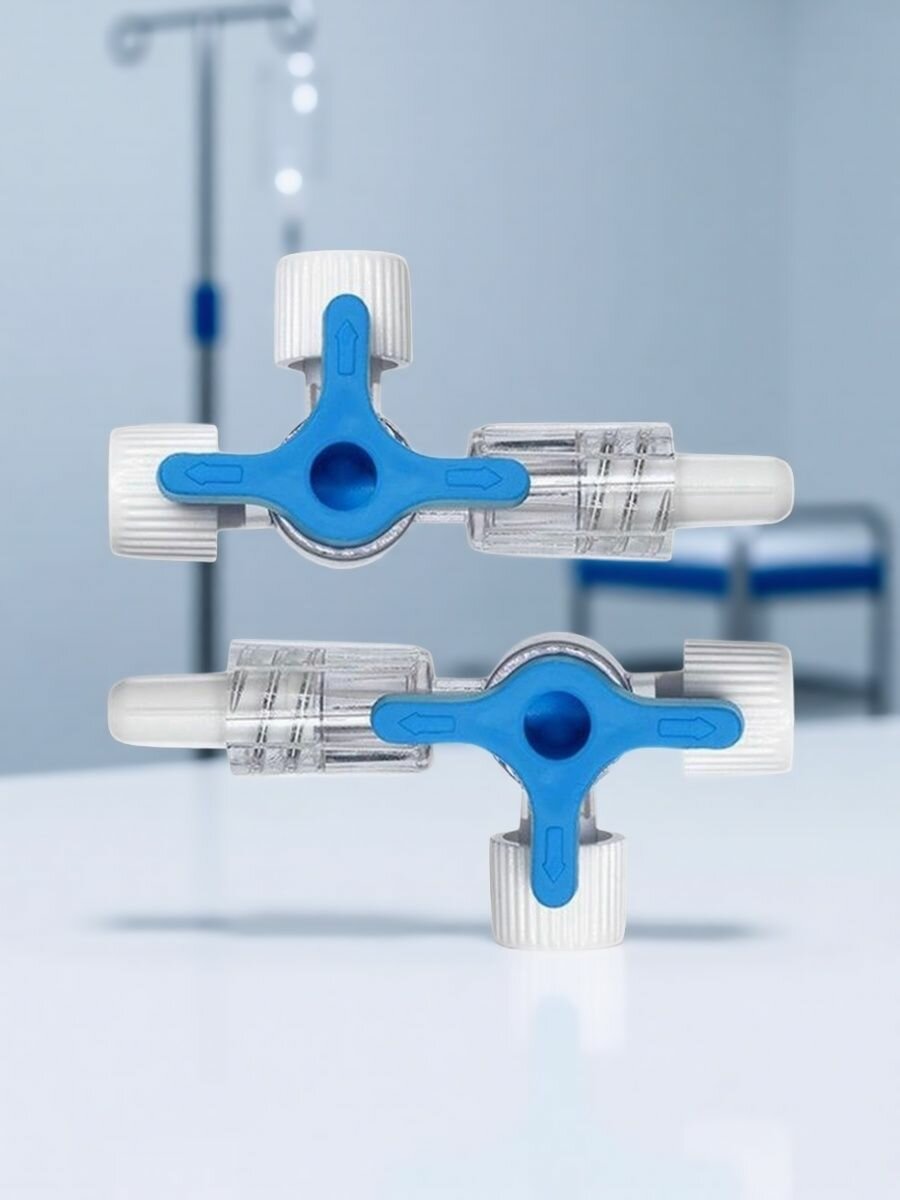 Краник трехходовой липидорезистентный TOPMED - 10 шт