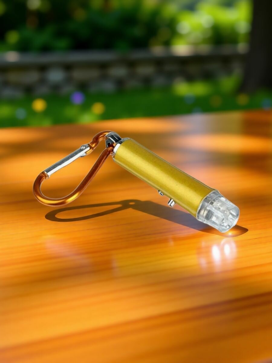 Фонарь-брелок 2 светодиода NB-9619L 2лампы+лазер с карабином