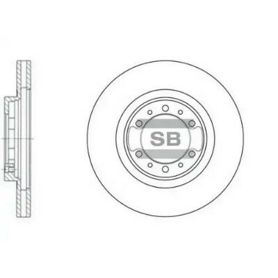 Диск тормозной SANGSIN SD4305 MITSUBISHI L 200 92->/Pagero II 90-00/Pajero Sport 98->