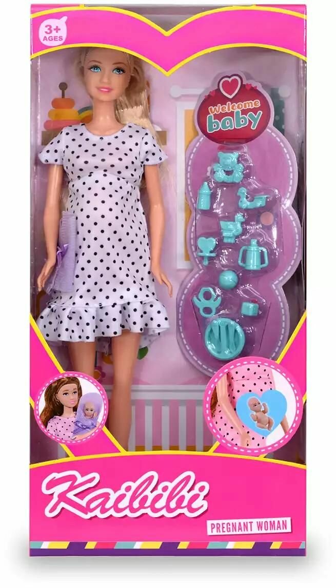 Кукла КНР беременная, аксессуары, высота 29 см