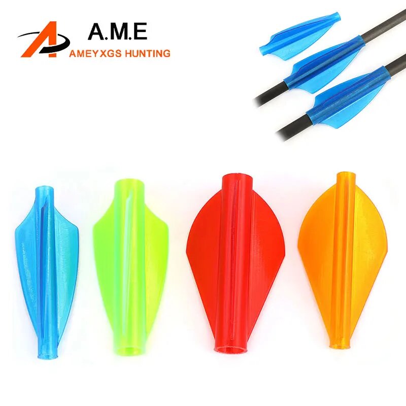 Оранжевые лопасти для стрел AMEYXGS, 12шт, ID7.6mm