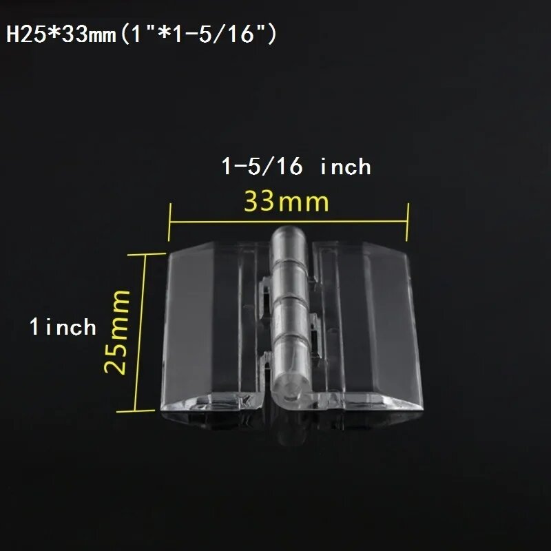 200 шт, прозрачная акриловая складная петля, прозрачная петля из плексигласа, петля из плексигласа, 1 дюйм * 1-5/16 дюймов, петля из органического стекла H25x33MM
