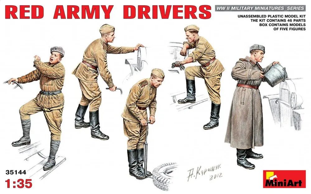 Miniart Model 35144 1/35 Водители Красной Армии сборная модель WWII