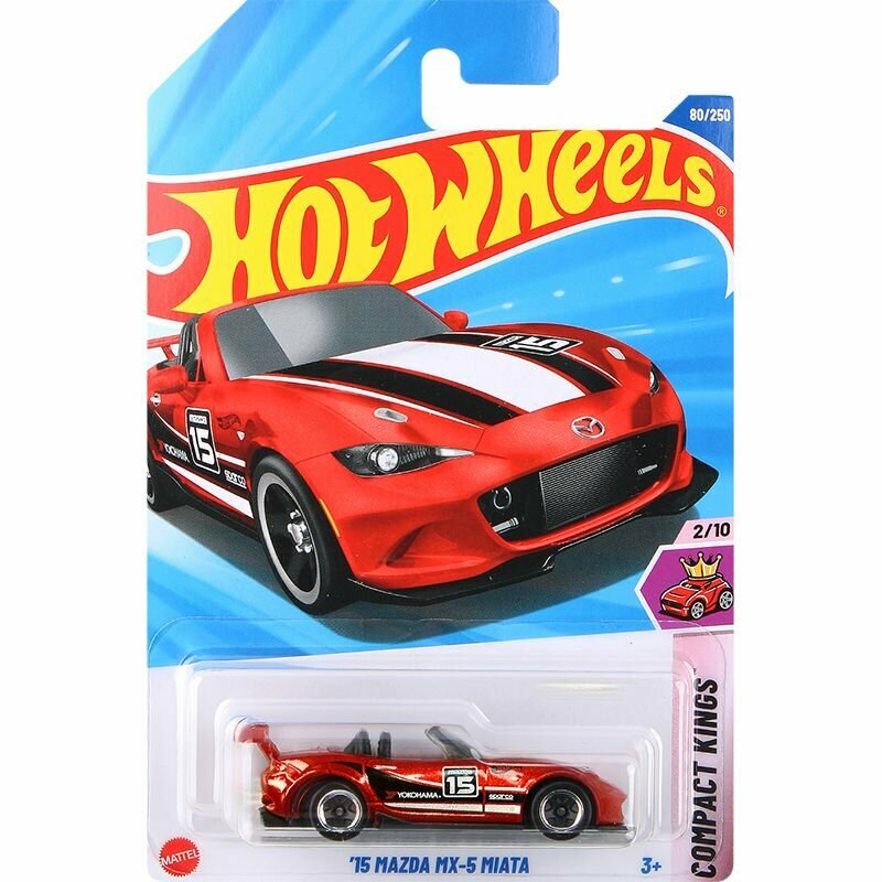 Hot Wheels Japanese Cars Collection, литые модели автомобилей 1:64(15 MAZDA MX-5 MIATA красный)