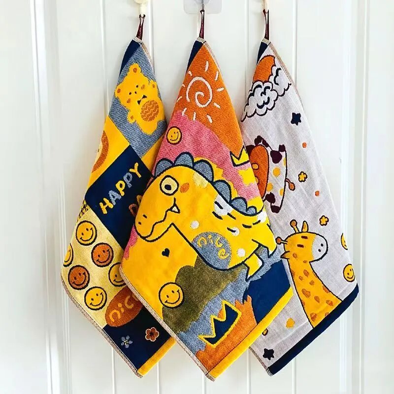 HOMELY SHOP Полотенце для лица, рук, Хлопок, 35x40 см, темно-синий, 3 шт.