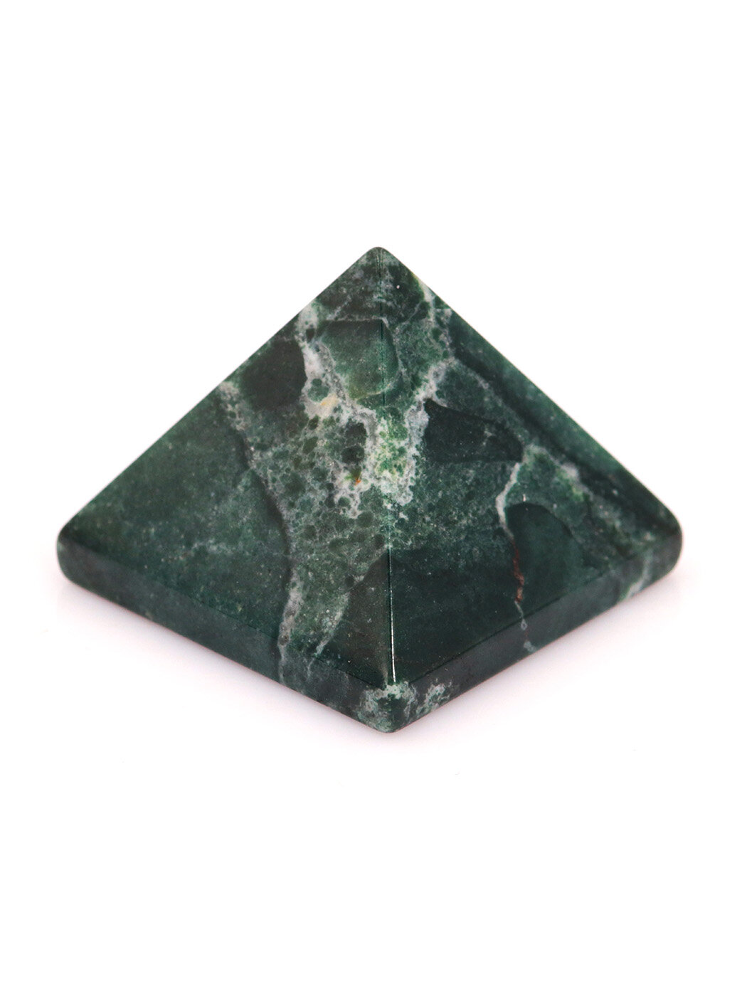 Пирамида из натурального камня "Моховой агат" (2,5 x 3 x 3 см)