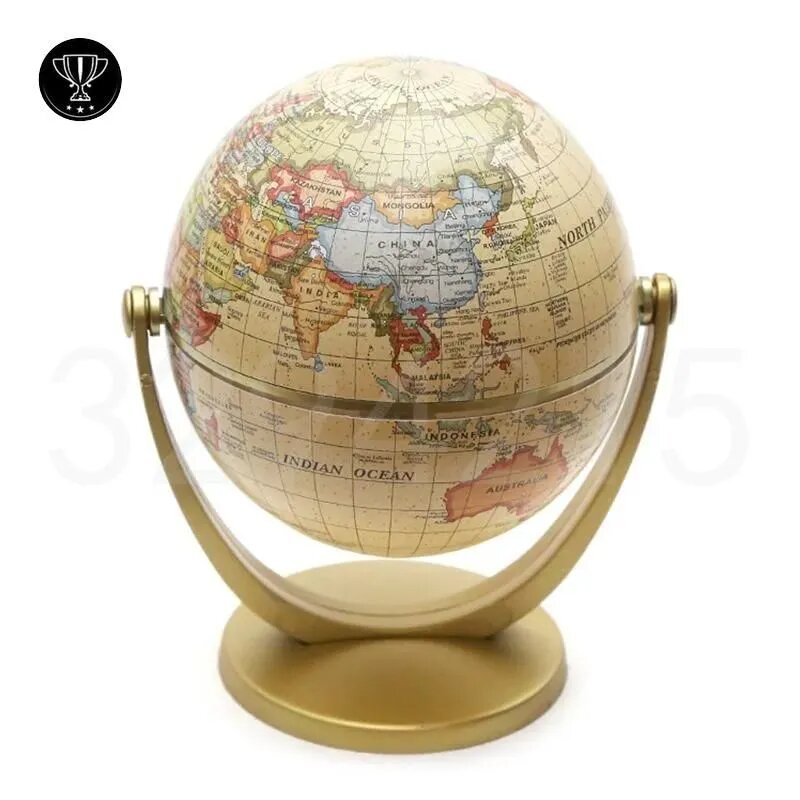 GM Глобус мира в винтажном стиле, настольный, физико-политический, разноцветный