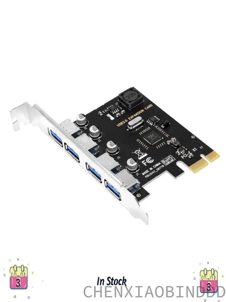 PCI-E Плата расширения PCI Express USB 3.0 HUB Адаптер 4-портовый Контроллер USB3.0 PCIe