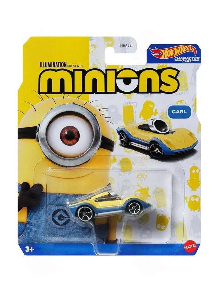 Машинка Mattel Hot Wheels Character Cars Minions Carl HXC87