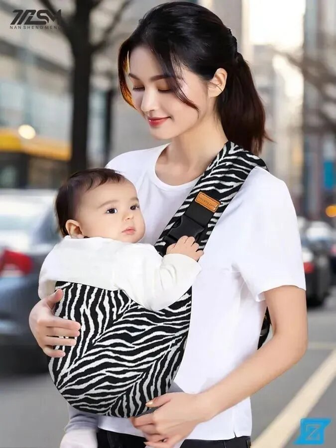 Слинг Май для новорожденных с принтом зебра, переноска для детей до 20 кг, удобная май-слинг для прогулок и путешествий