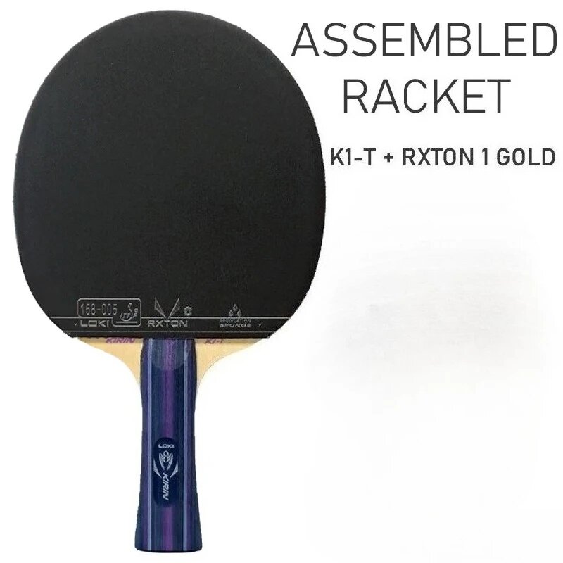 Ракетка для настольного тенниса LOKI K1-T + RXTON 1 GOLD, Цвет: Assembled Bat Suit A