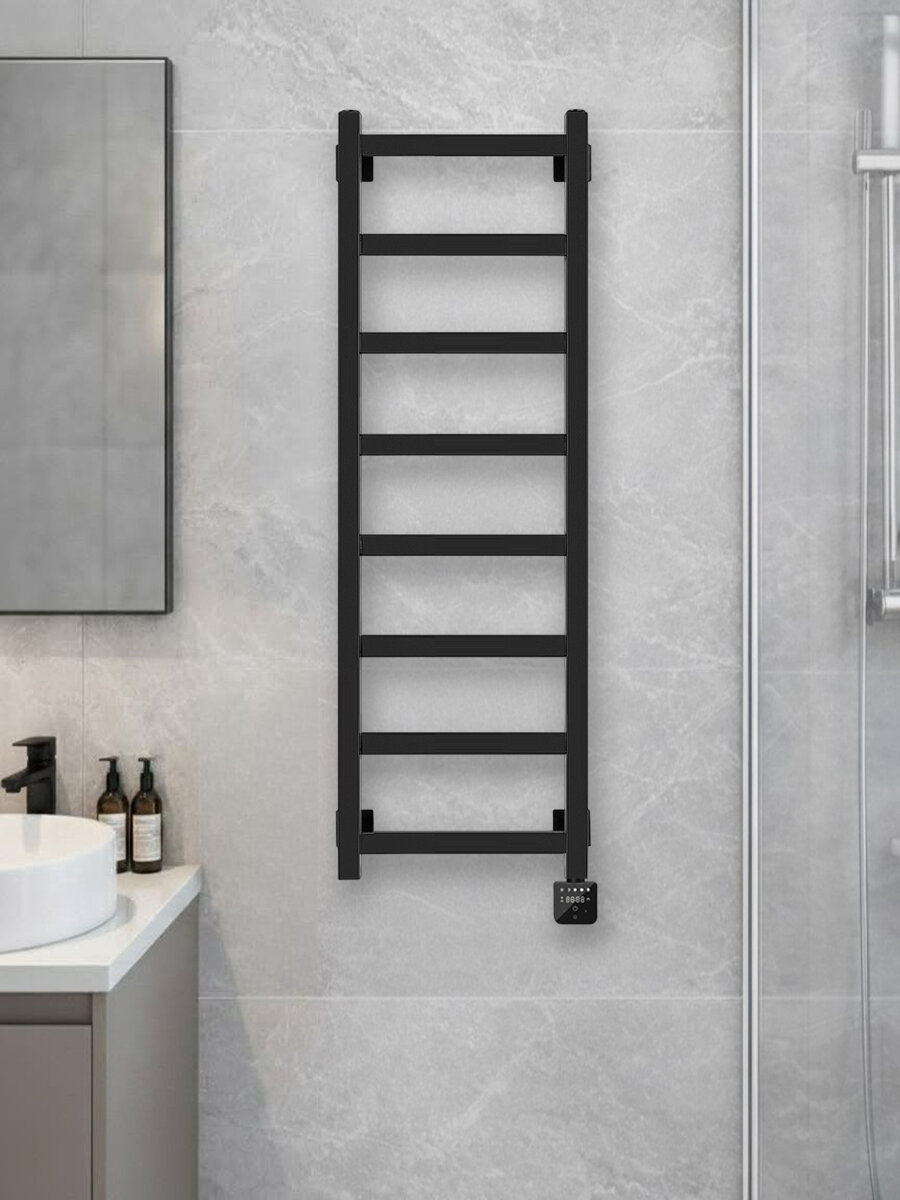 Quadro-1 Полотенцесушитель электрический EQ1 100x40 см Черный