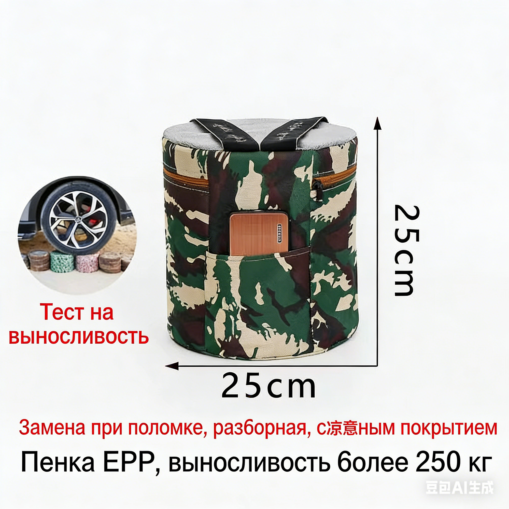 Уличный сельскохозяйственный табурет из пенопласта, пластик, практичный и удобный, 25*25 см