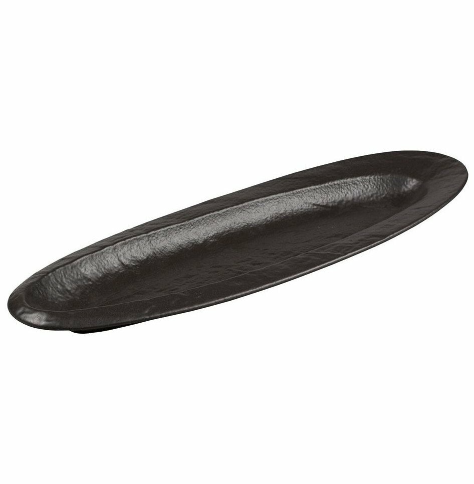 Блюдо для подачи 40,8 х 14 х 3,5 см P.L. Proff Cuisine "Black Raw Steller" / 322916