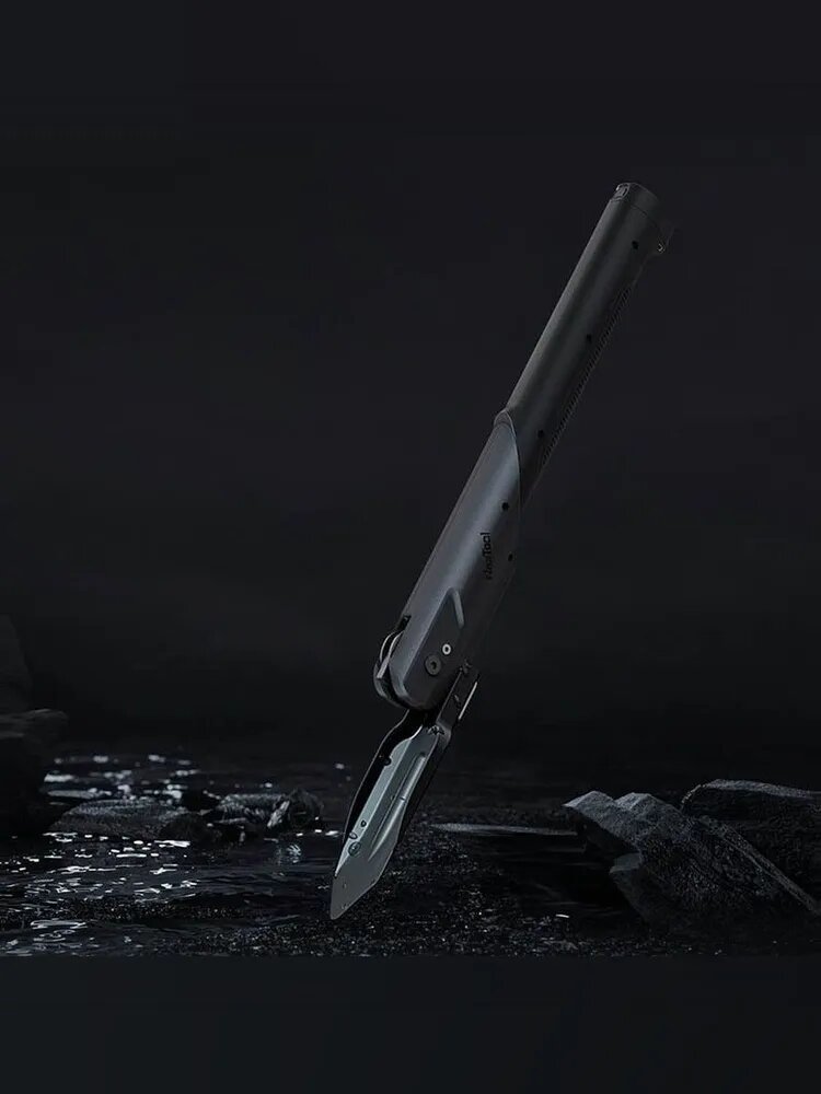 Лопата туристическая NEXTool Thunder многофункциональная 36.2 см складная, 7 функций, черный