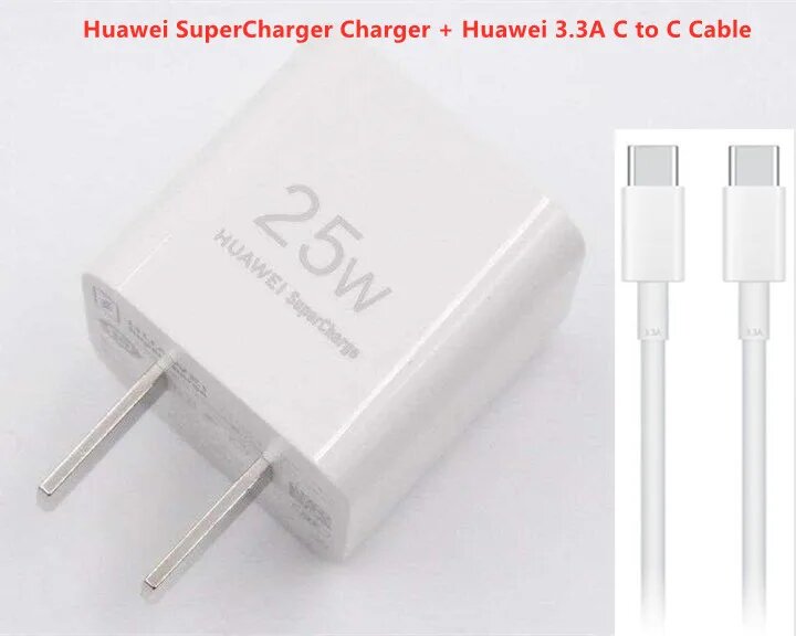 Зарядное устройство Huawei Mini с поддержкой быстрой зарядки, макс. 25 Вт, Type-C US Plug with cable