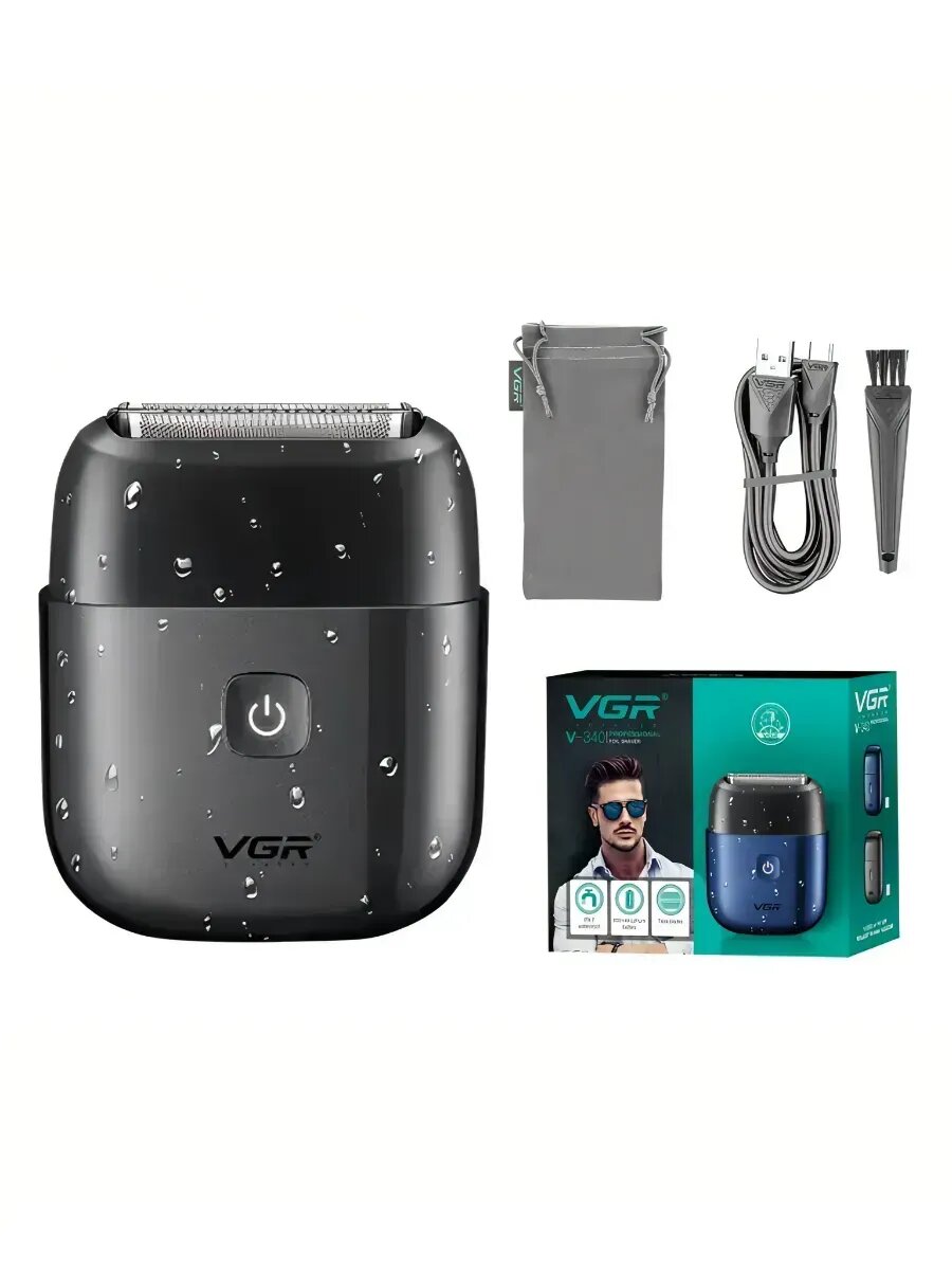 Электробритва мужская для лица аккумуляторная шейвер VGR V-340