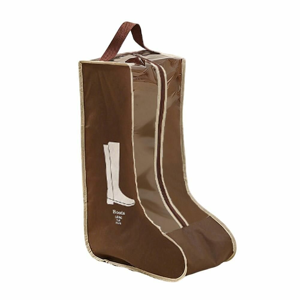 Прозрачная пылезащитная сумка для хранения обуви и сапог, подходит для домашнего использования и путешествий, удобна для переноски в руке.