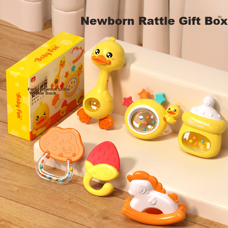 Подарочная коробка Anby Families с 6-ю зубными игрушками для новорожденных 0-1 года Цвет：Подарочная коробка с 6 зубными