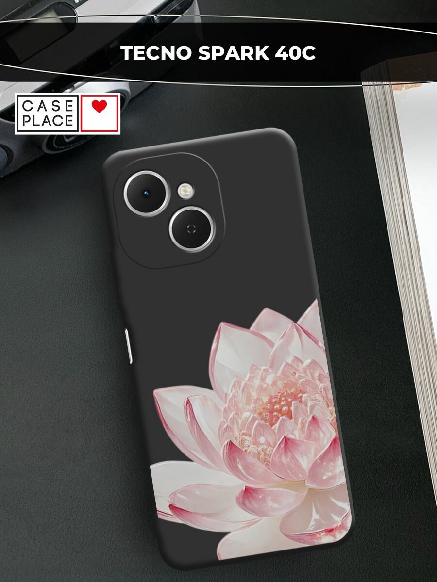 Чехол на Tecno Spark 40C / Текно Спарк 40C с принтом Стеклянный лотос 2