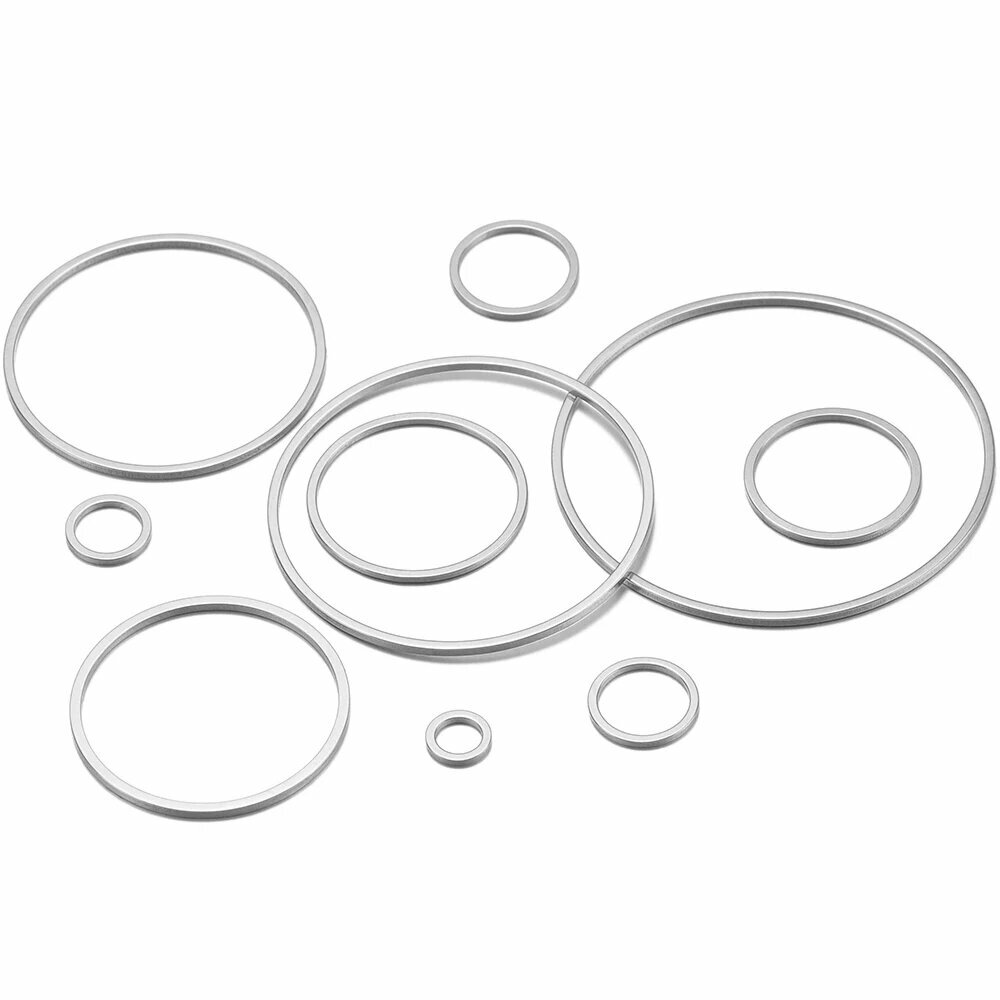 20 шт. Плоские безеля из нержавеющей стали Luksteel 40mm, Steel color