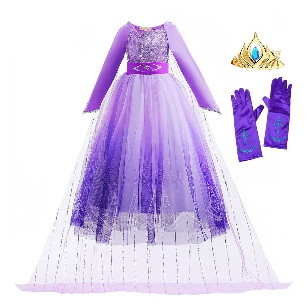 Платье Эльзы из мультфильма «Холодное Сердце» 9-10T(TAG 150), Elsa 03
