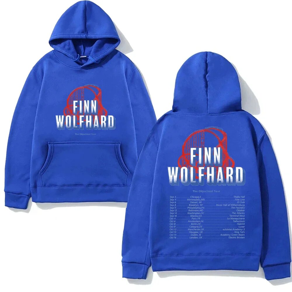 Темно-синяя толстовка с капюшоном Finn Wolfhard BAND 2025, XS