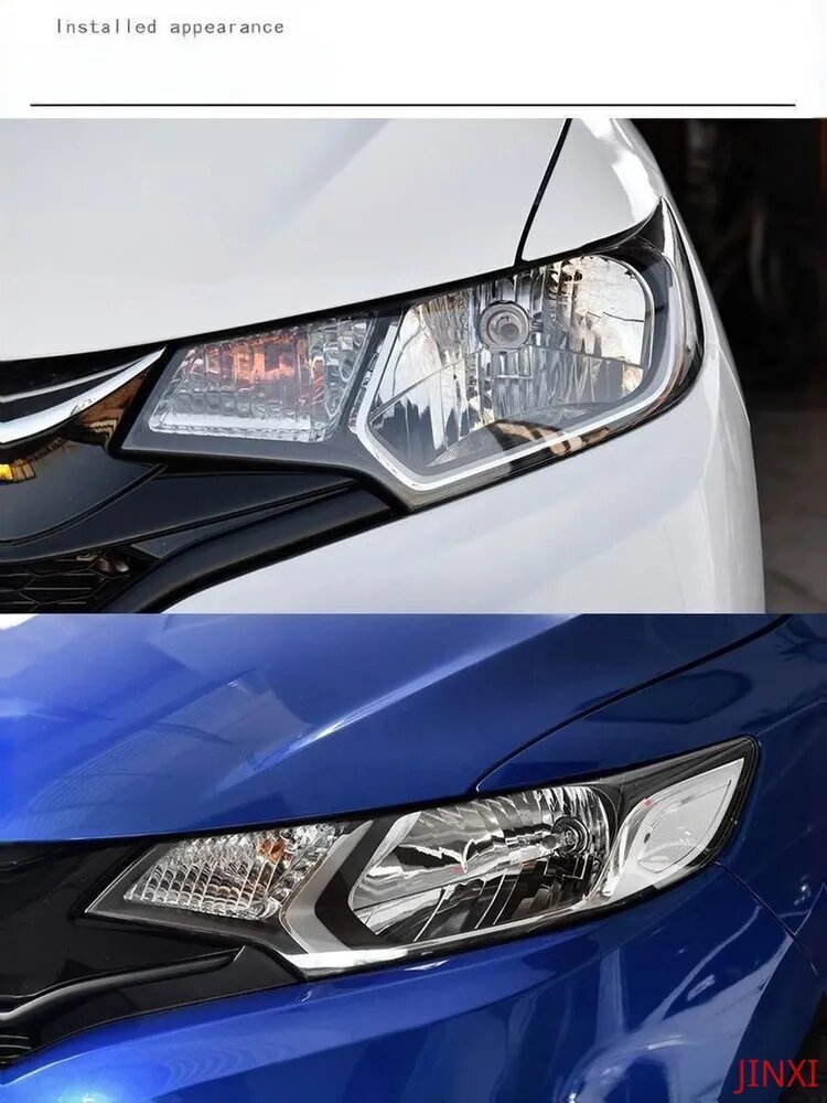 Стекло фары для Honda Fit 2014-2019, прозрачное, комплект 2 шт. Арт. 116056