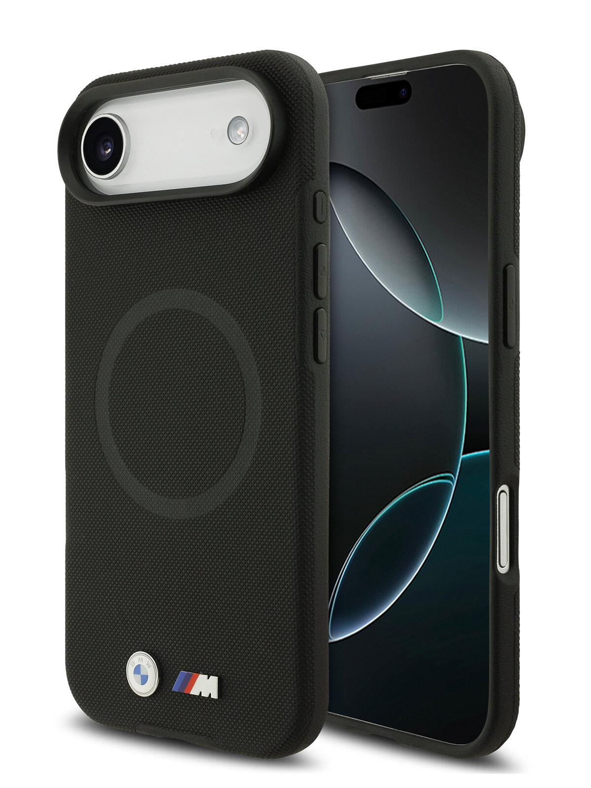 Чехол BMW на iPhone Air, с магнитами MagSafe, из экокожи PU leather, черный