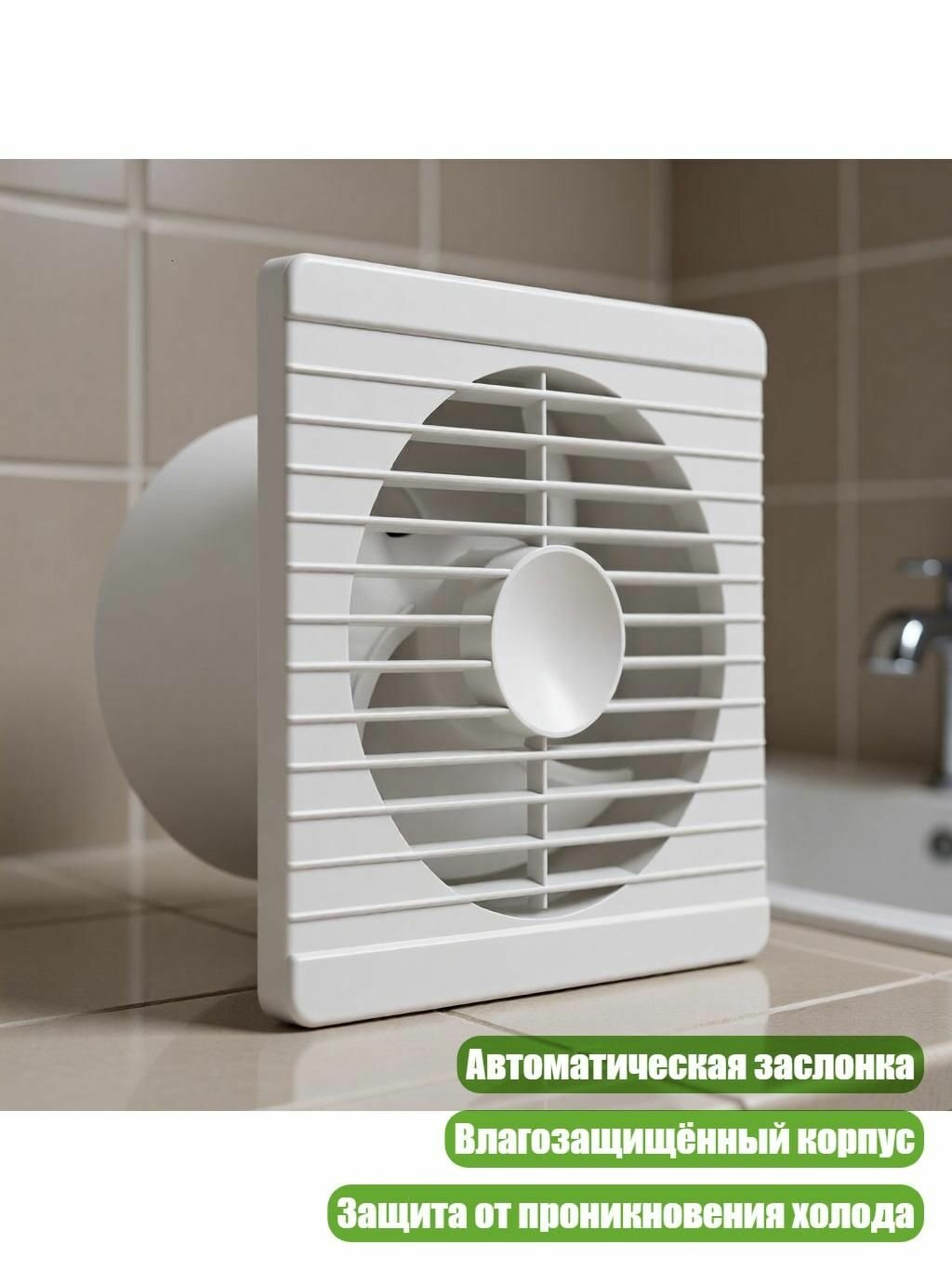 Тихий вентилятор для кухонного окна