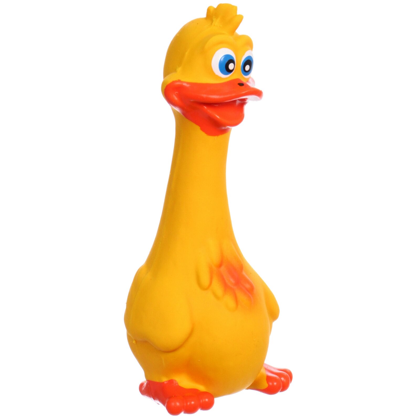 Игрушка резиновая "МОЙ БРО" для собак с пищалкой, утка желтая 17х6,5см