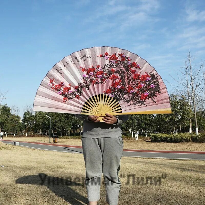 Подвесной бумажный веер в китайском стиле, настенный декор, большой складной веер для гостиной