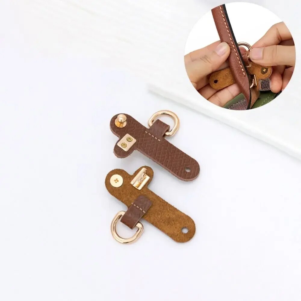 Коричневый ремешок для сумки Longchamp, Brown Gold Buckle