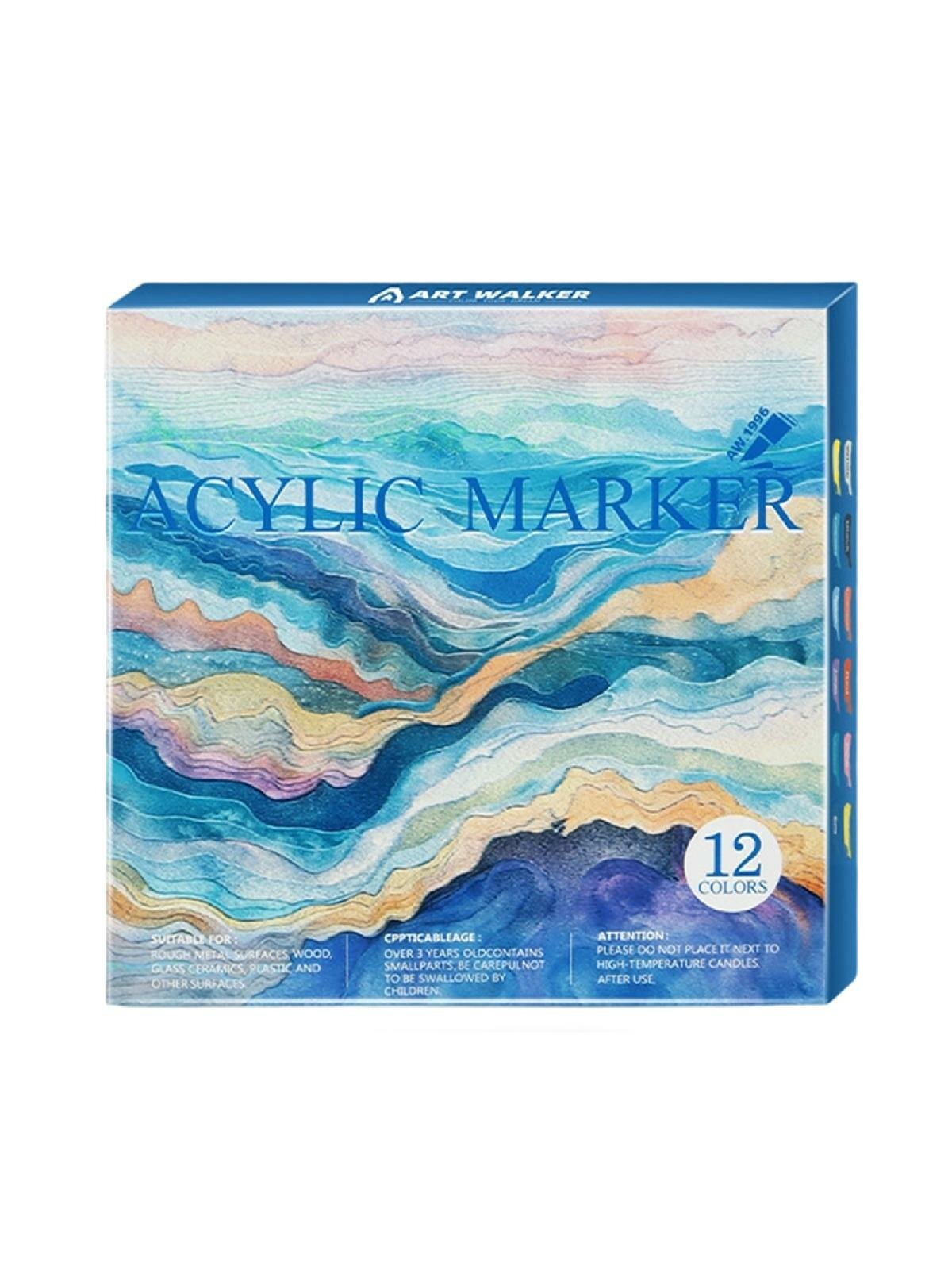 Акриловый маркер 12/24/36/48 Цветная акриловая краска, ручка, кисть, маркер для журнала