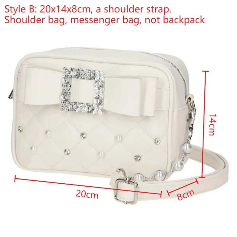 Женская сумка в стиле Лолиты с узлом», сумка через плечо на одно плечо, двойная сумка через плечо, корейский повседневный рюкзак Kawaii из искусственной кожи Ita Bag