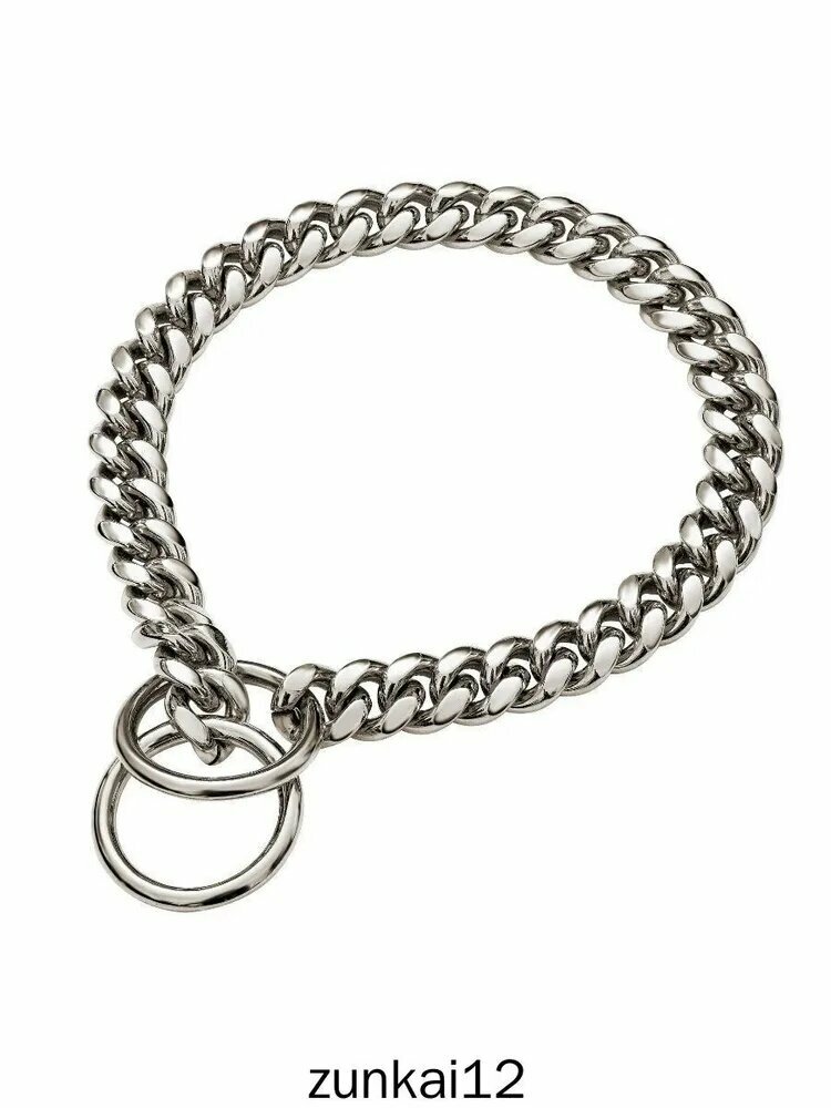 Сверхпрочный ошейник для собак с цепочкой из золота 18 карат, золотая цепочка 10 мм, металлическая цепь из нержавеющей стали, ошейник для тренировки ходьбы