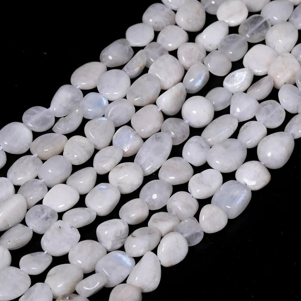 Натуральные неправильные голубые лунные каменные бусины 6-8мм (40-50шт) нить 38см природный камень Бусины для рукоделия