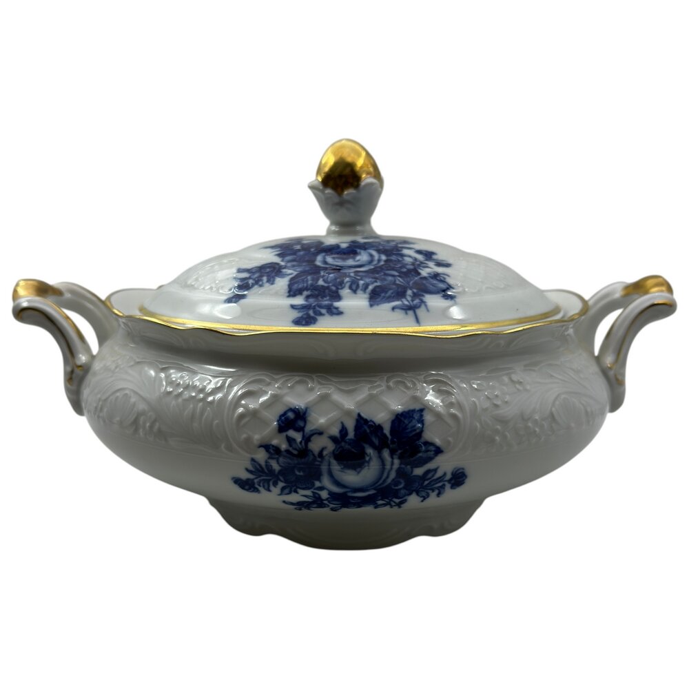 Террин "Синий букет" (супница), 1.5 л, кобальт, 1960-1970 гг, Schumann Arzberg, Германия