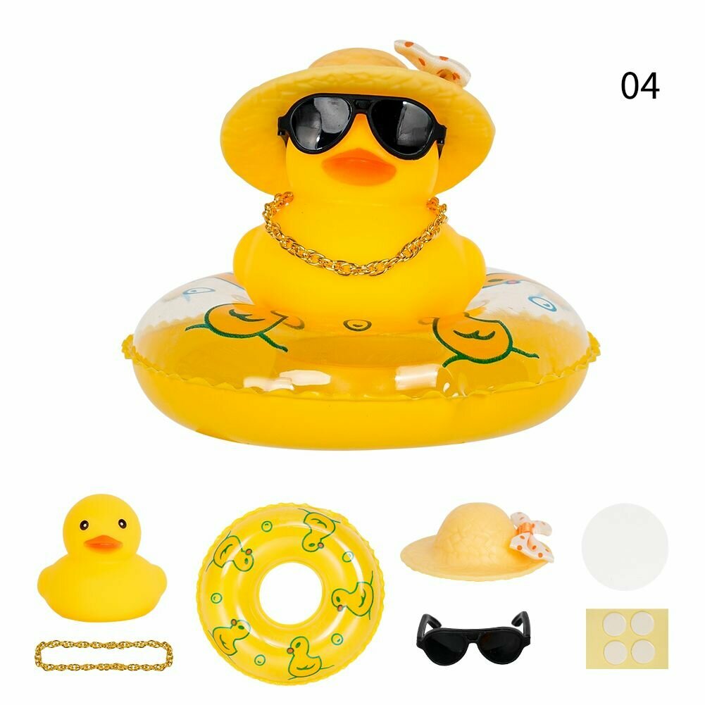 Круг для плавания желтая резиновая уточка украшение для автомобиля