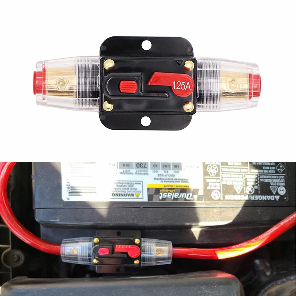 Автоматический самовосстанавливающийся предохранитель 125 А для автоаудио, 12 24 В постоянного тока