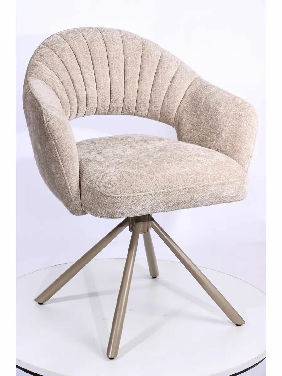 Стул-кресло Кристалл 1 шт, поворотный, мягкий, со спинкой, пружинный блок