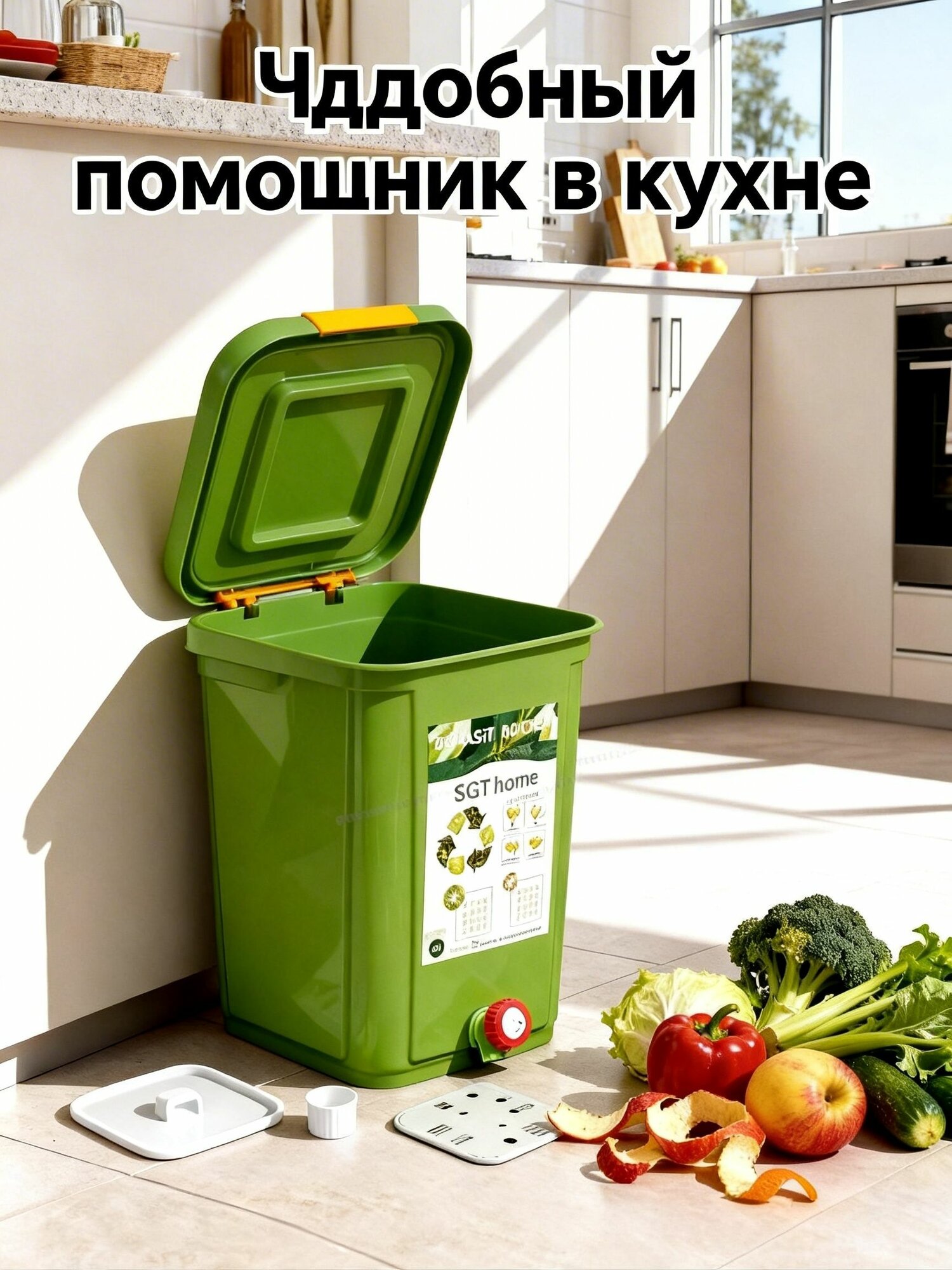 Ведро для компоста для ферментации пищевых отходов